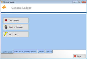 General Ledger Control - Key Performance Indicators - Win Accounting